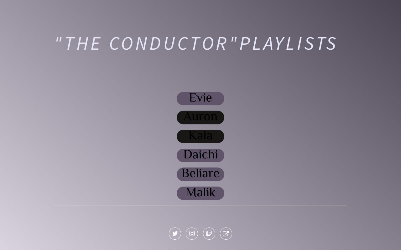The Conductor Character Playlists